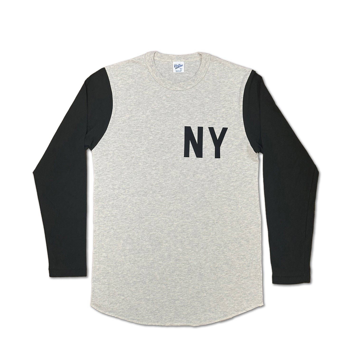 2 Tone Set-in L/S BB Tee / Black/Oatmeal(NY) – VELVA SHEEN